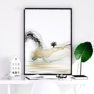 Calming Watercolor Painting Print Set of 3 Minimalist Wall - Etsy