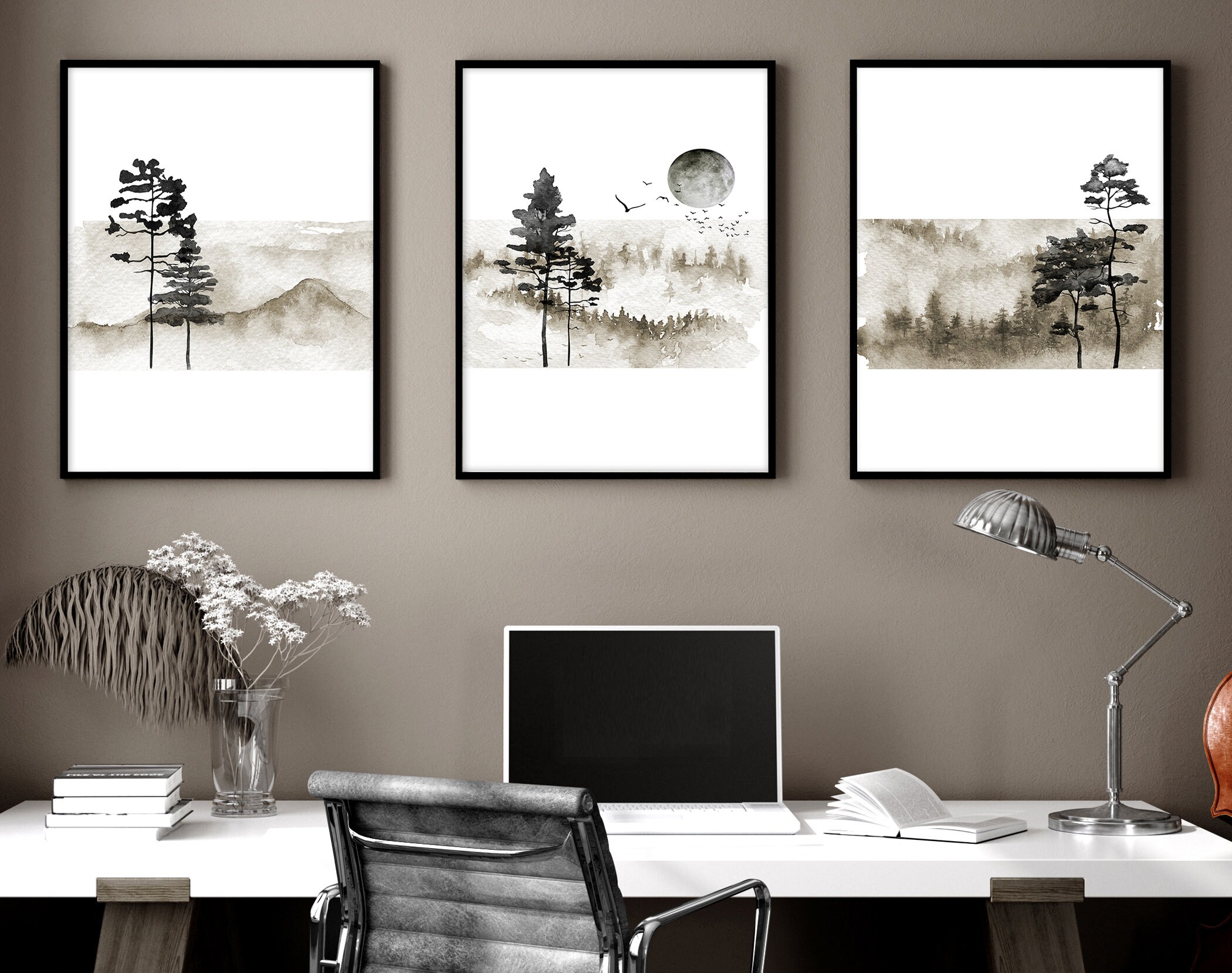Office Decor Set X 3 Wall Art Prints Home Decor Japanese Art - Etsy UK