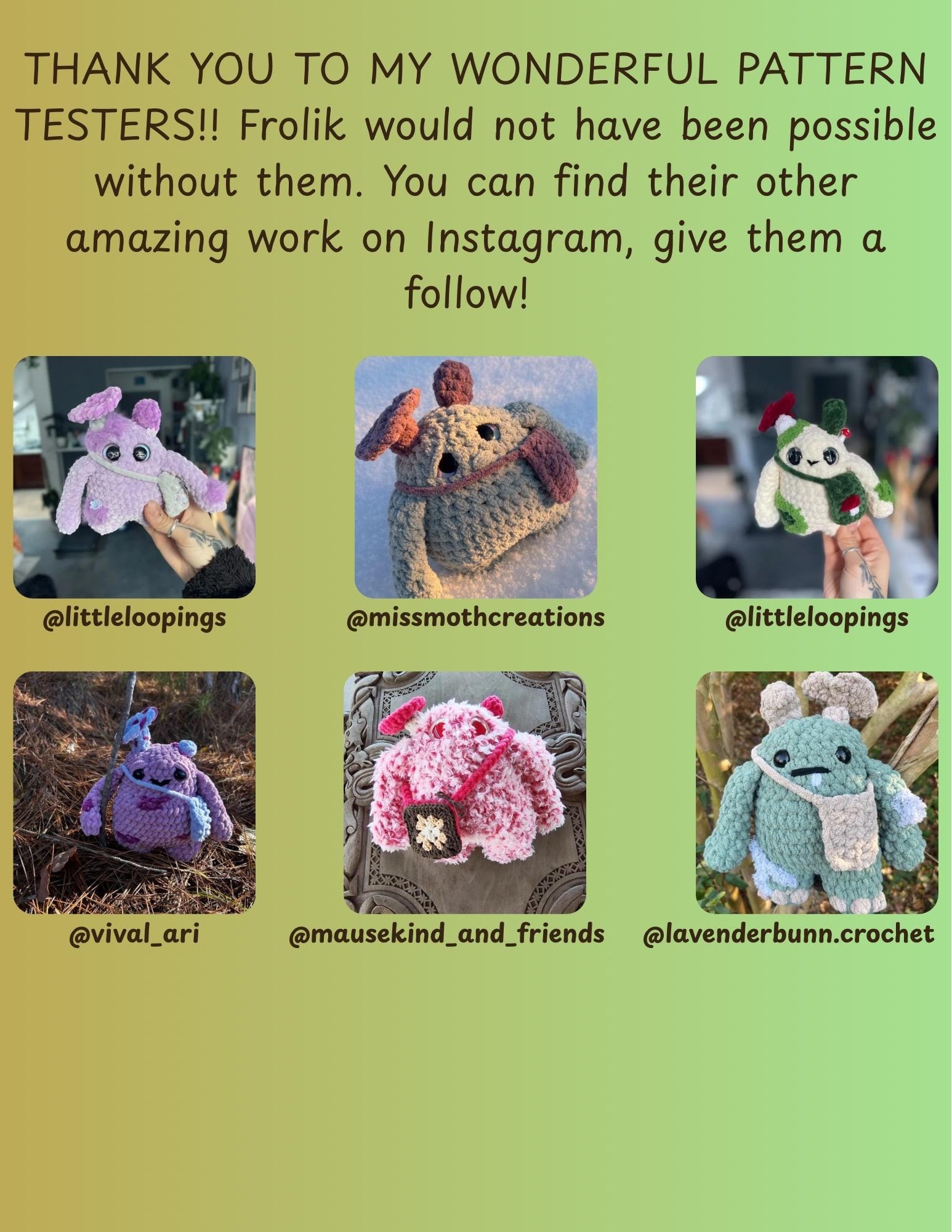 Frolik Forest Friend Crochet PATTERN, Amigurumi Plushy, Whimsical ...
