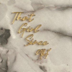 That Girl Since 94 Cake Charm || Happy Birthday Cake Charm || - Etsy