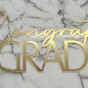 Congrats Grad Hanging Sign | Graduation Party | Party Decor | Backdrop ...