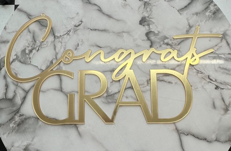 Congrats Grad Hanging Sign | Graduation Party | Party Decor | Backdrop ...