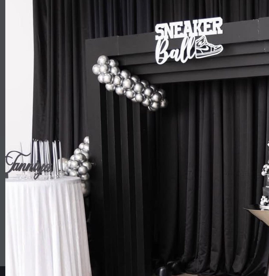 Sneaker Ball PVC Backdrop Sign || Photo Drop Sign || Sneaker Themed - Etsy