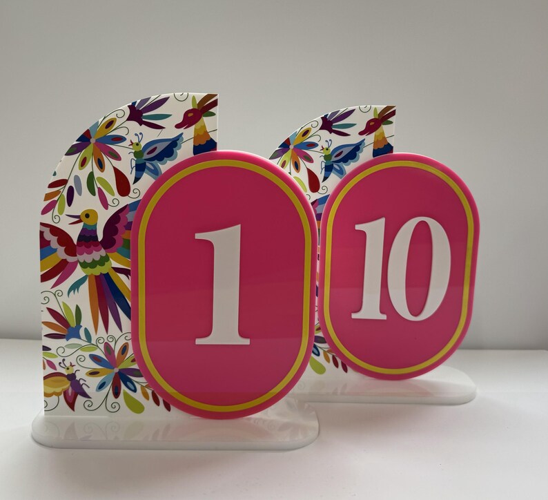 Alebrije Acrylic Table Numbers | Mexican Culture | Sweet 15 | Happy ...