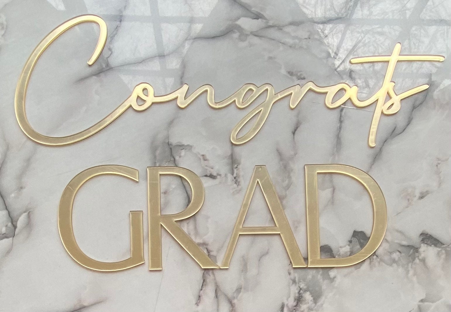 Congrats Grad Multi-piece Acrylic Sign, Graduation Party Sign Can Be ...