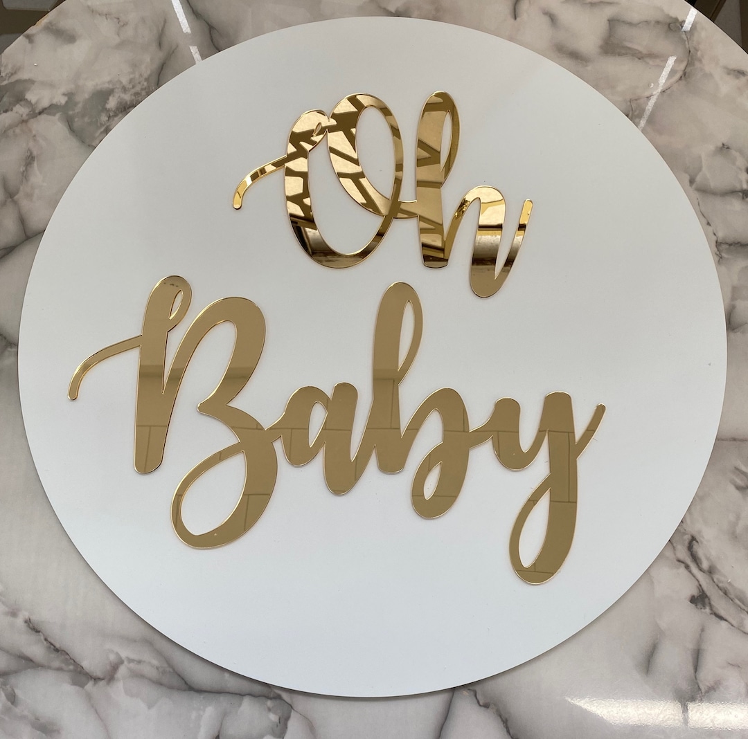 Oh Baby Double Layered Sign - Etsy
