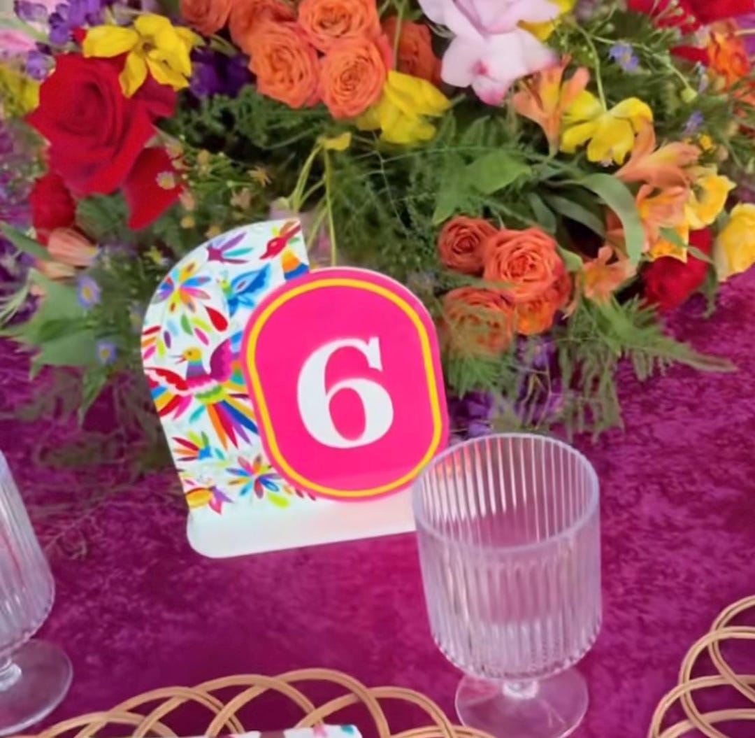 Alebrije Acrylic Table Numbers | Mexican Culture | Sweet 15 | Happy ...