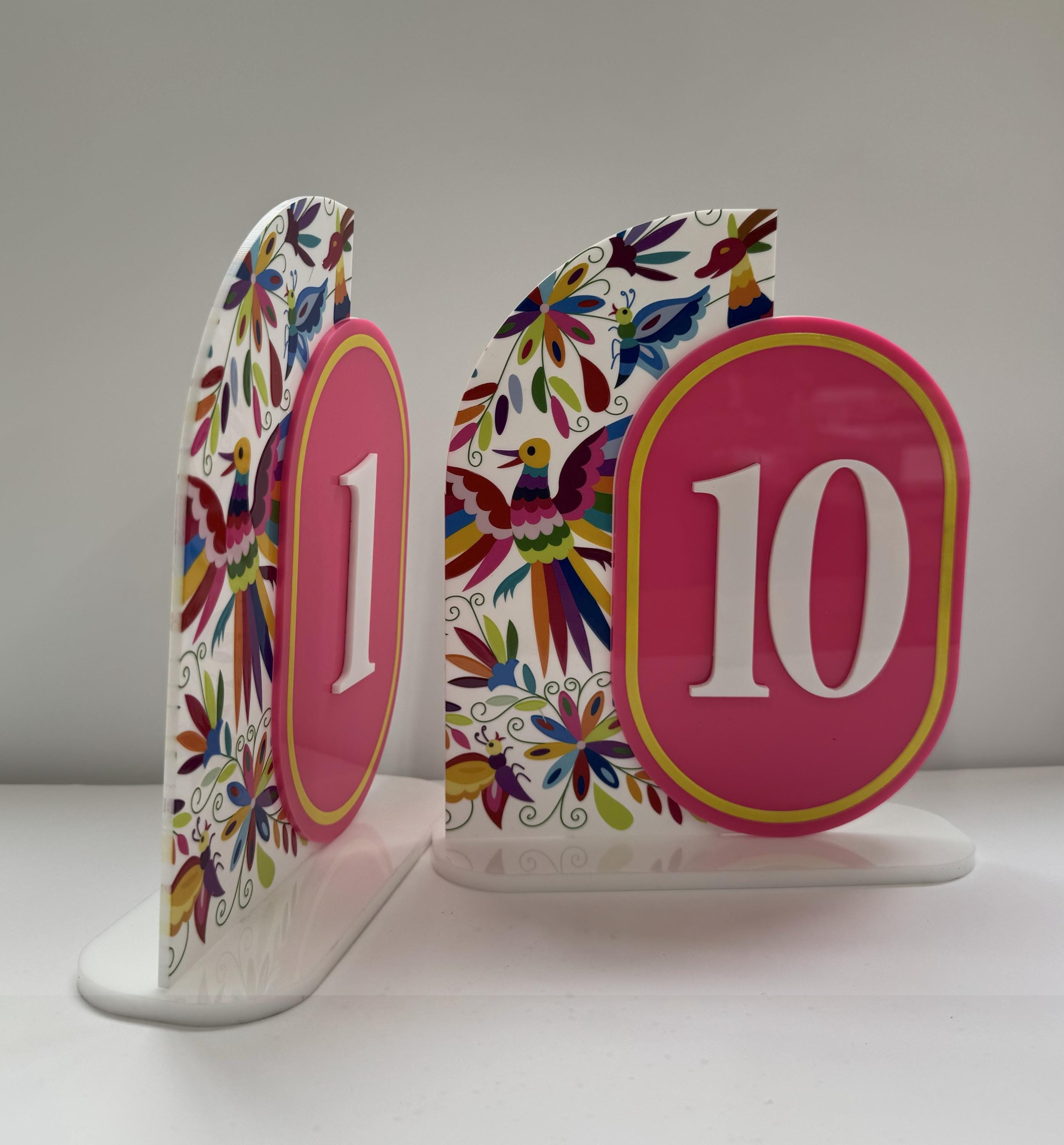 Alebrije Acrylic Table Numbers | Mexican Culture | Sweet 15 | Happy ...