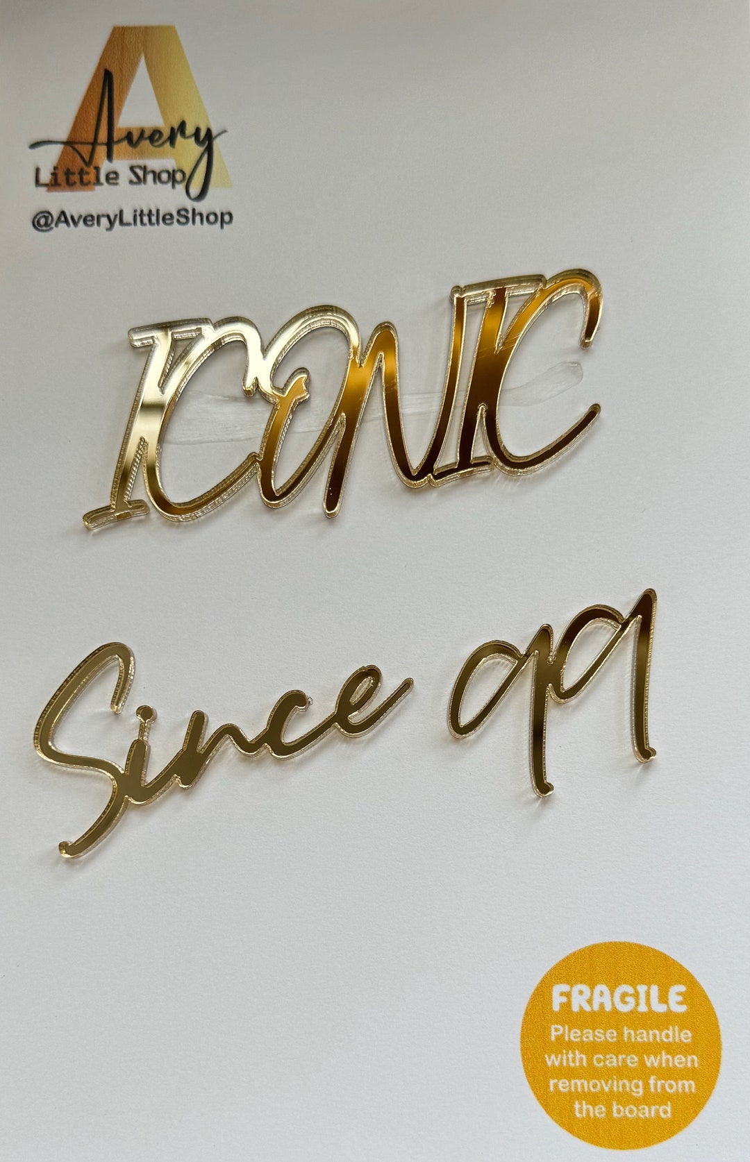 ICONIC Since... || Happy Birthday Cake Charm || - Etsy