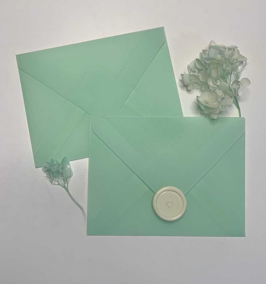 Mint Green Vellum A2 Envelope - Etsy