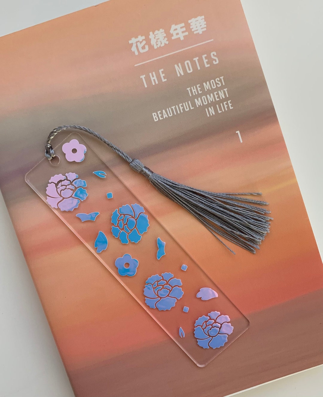 Bloom Again Lotus Flower Acrylic Bookmark With Tassel, D-DAY Agust D ...