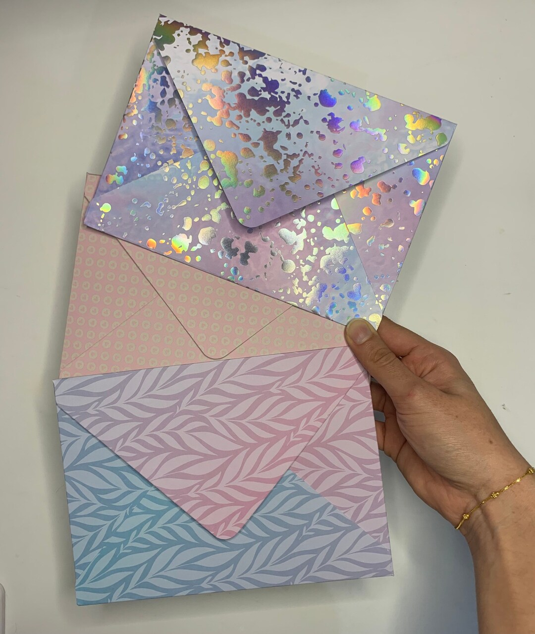 Mystery 5x7 Handmade Envelope - Single - All Colours, Floral Patterns ...