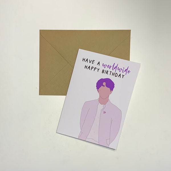 Jin Happy Birthday Card - Etsy