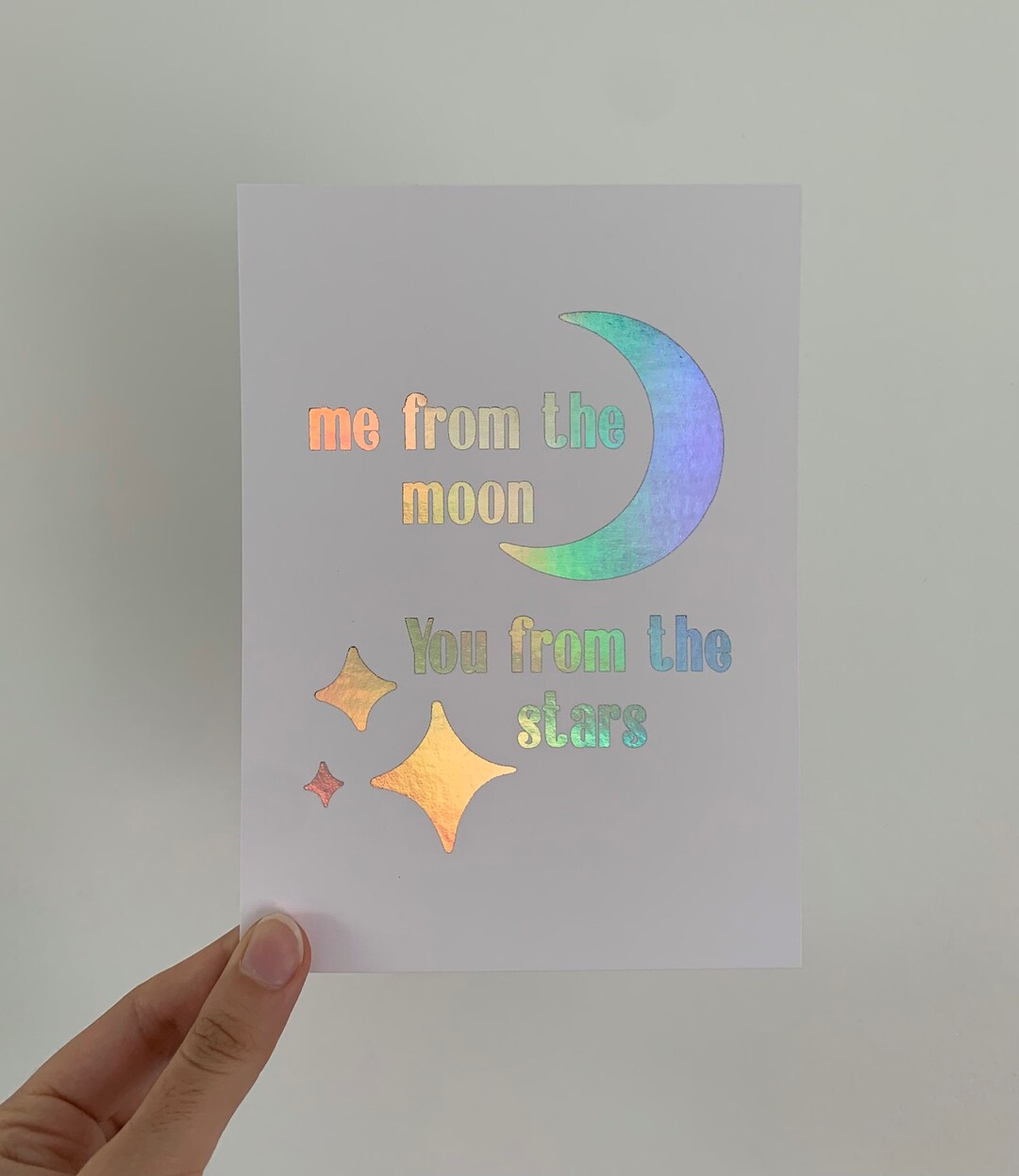 Moon and Stars Foil Print, BTS Jimin Taehyung Friends Inspired ...