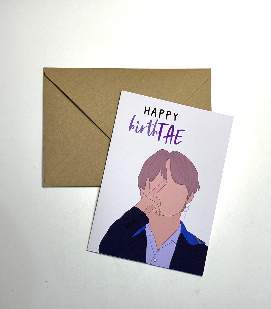 Happy Birthtae BTS Birthday Greeting Card - Etsy