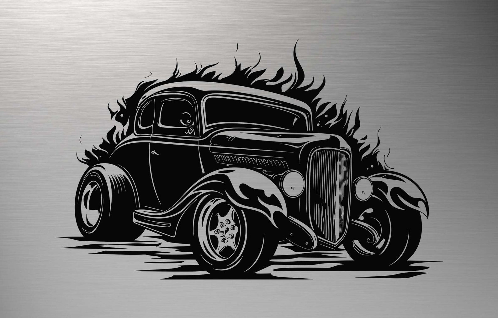 Hot Rod SVG, Vintage Car SVG, Muscle Car Silhouette, Retro Car Svg, Hot ...