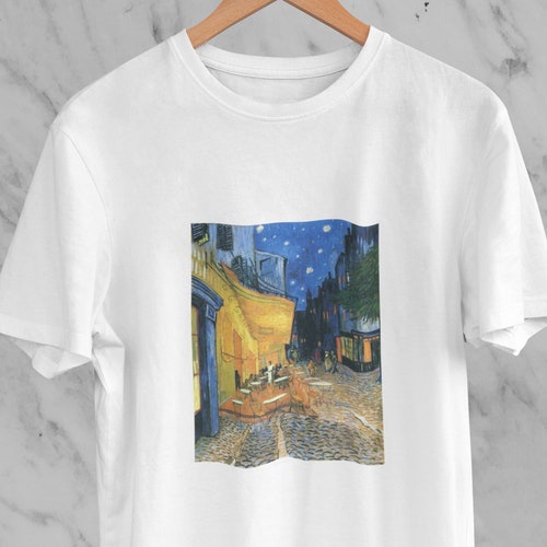 Van Gogh Graphic T-shirt White Tee Vintage Unisex - Etsy
