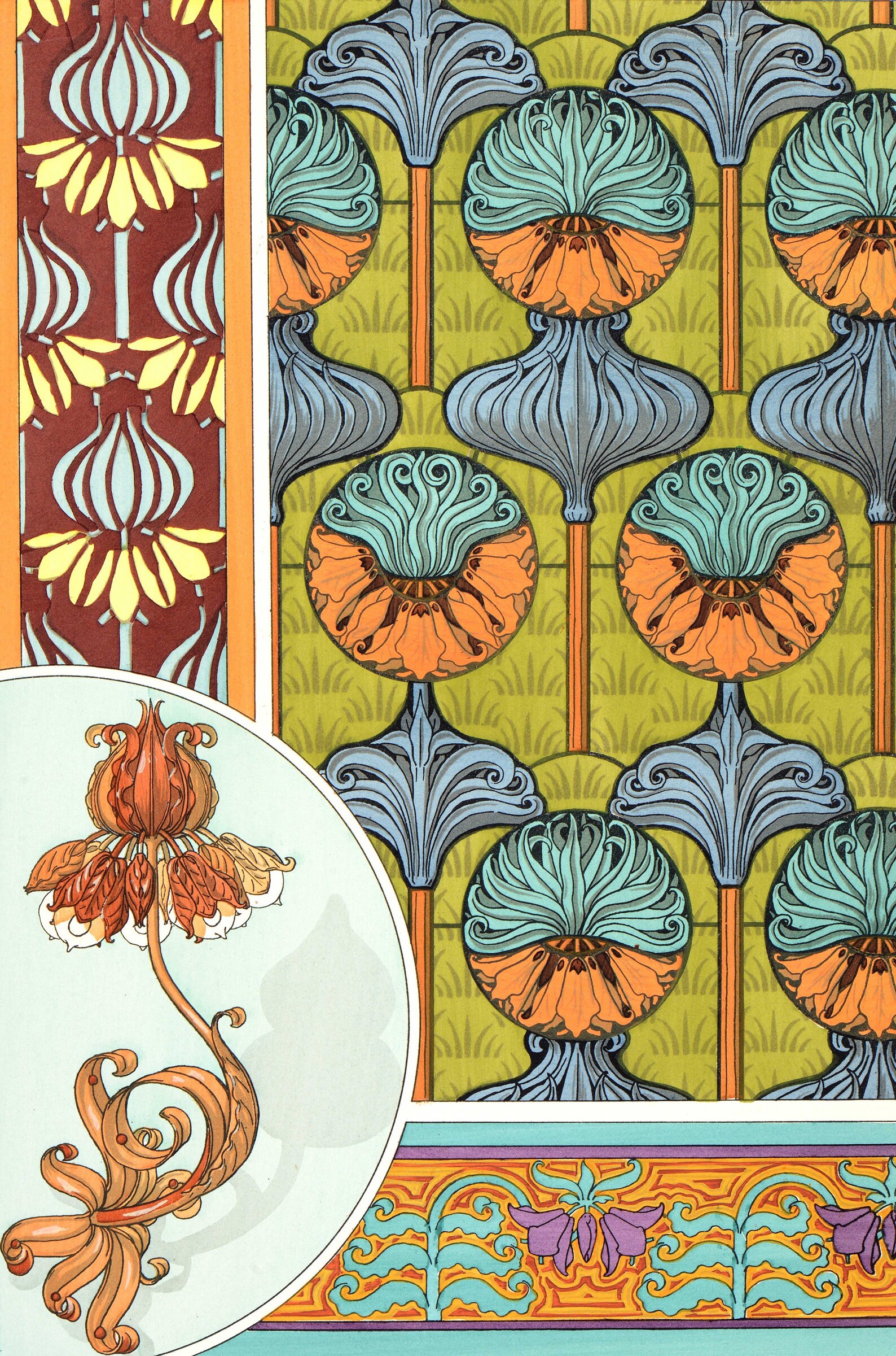 Art-deco A2 Poster, 'wild Flowers' Botanical Poster, Unframed ...