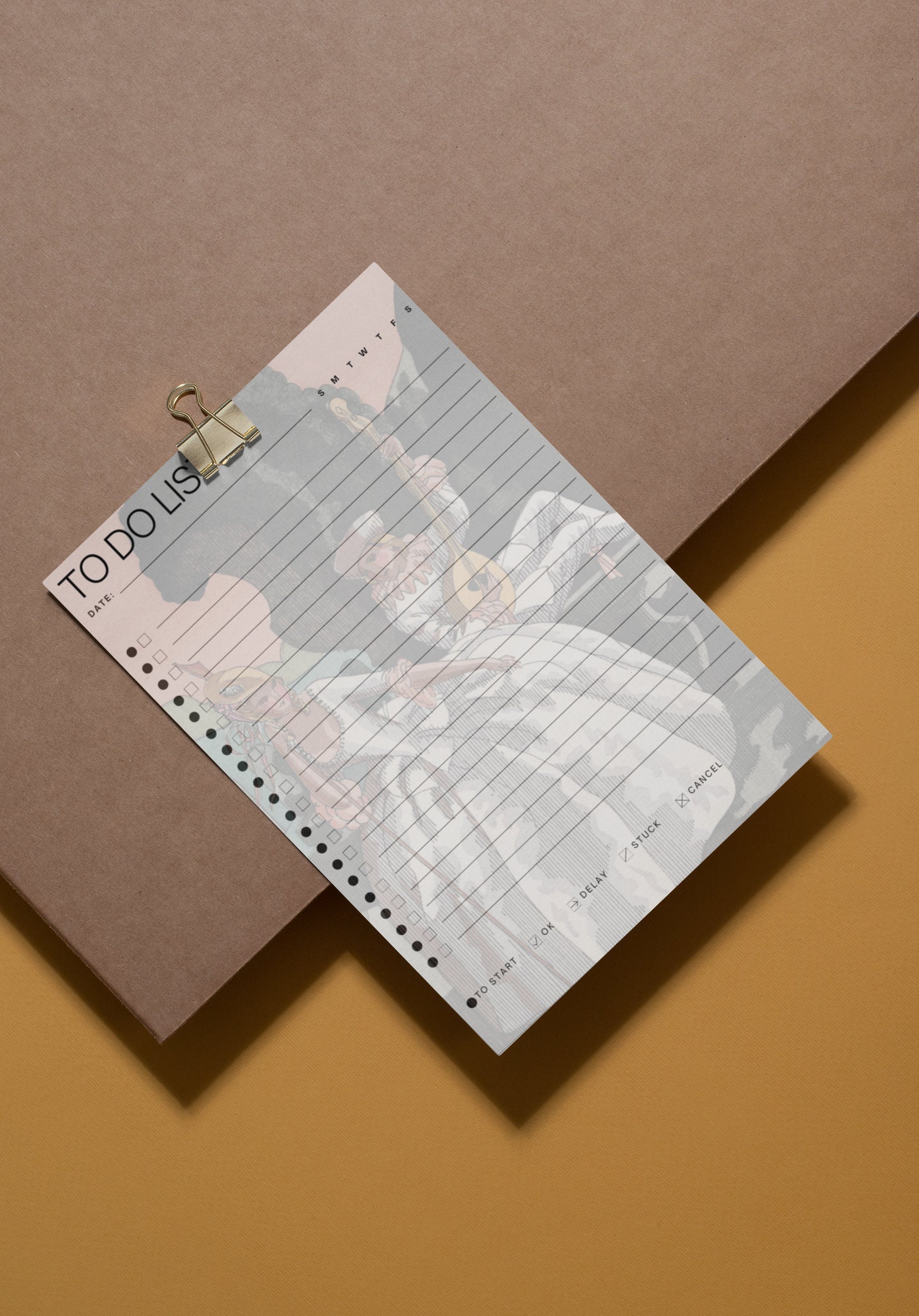 A4 man Singing Printable To-do List featuring Rare Art Work - Etsy