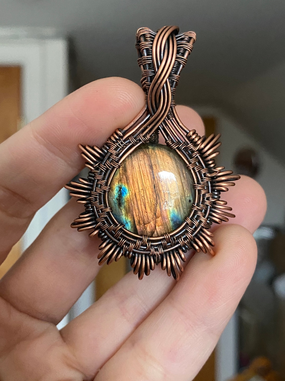 Labrodorite Sunburst - Medieval, Copper, Renaissance, Vintage, Blue ...