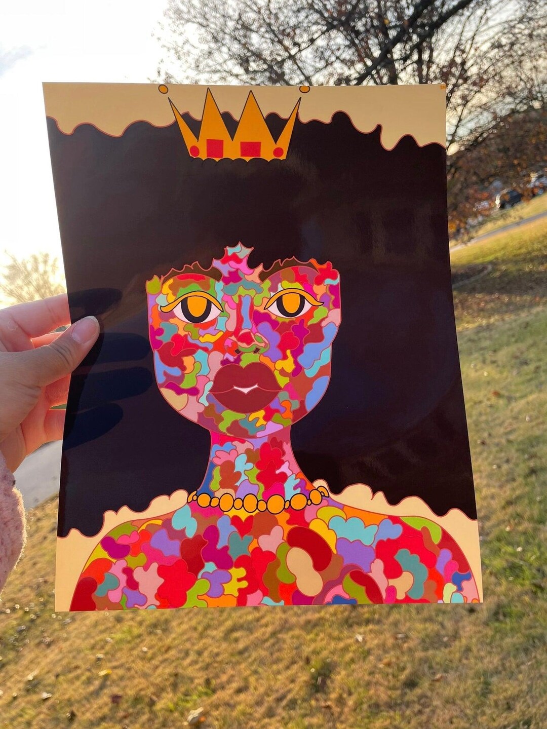 Althea Abstract Queen Original Art Print - Etsy