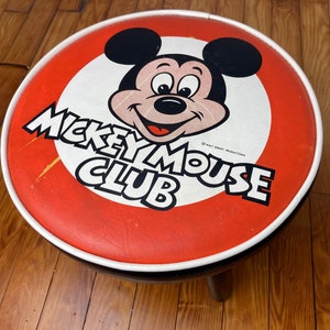 Vintage Mickey Mouse Club Mod Foot Stool - Etsy
