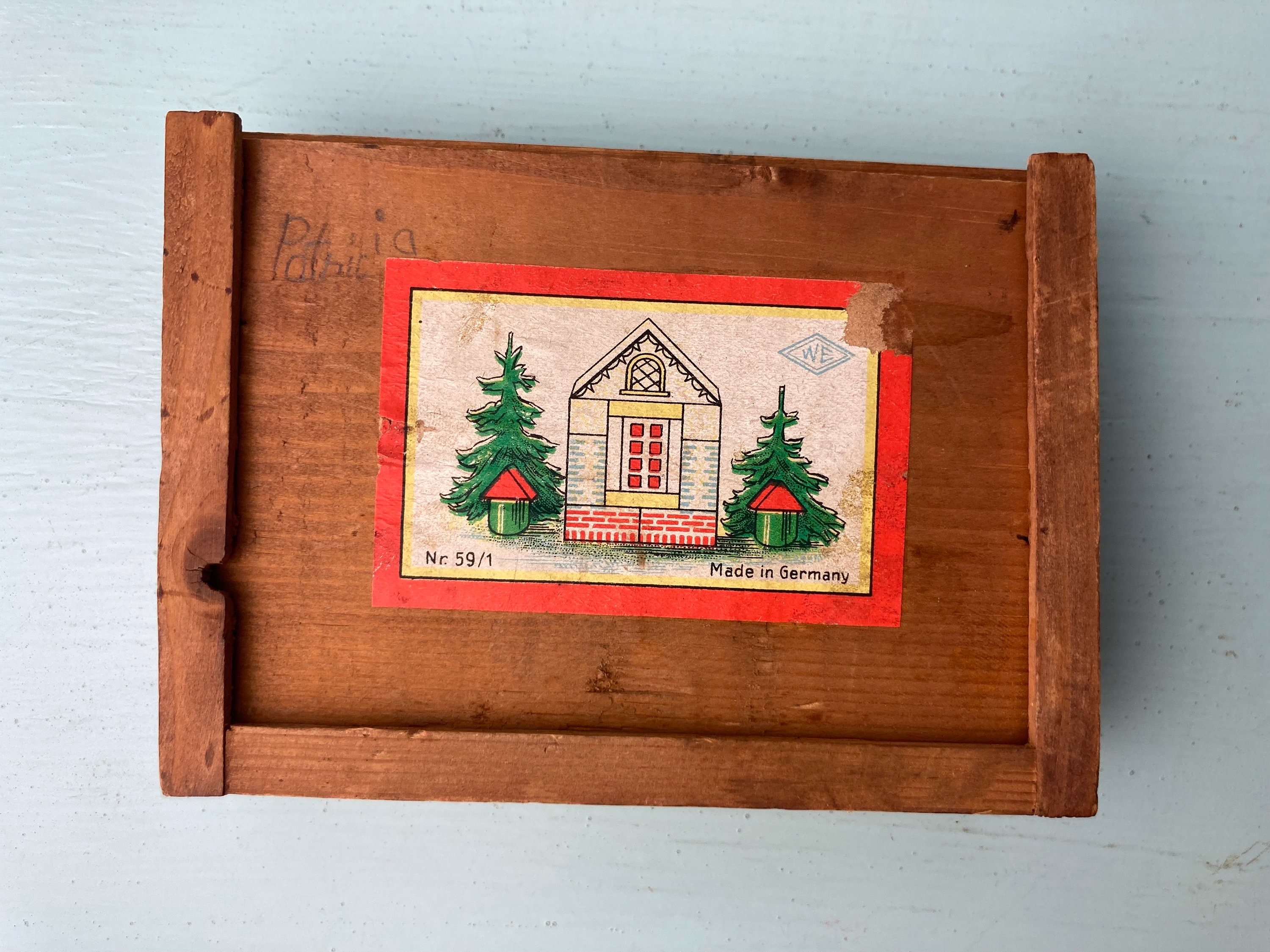 Vintage WE German Wooden House Building Block Kit - Etsy