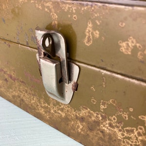 Vintage Army Green Metal Box With Latch - Etsy