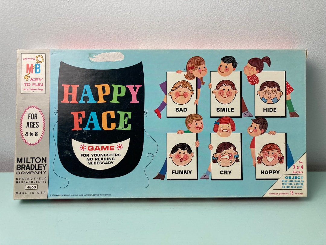 Vintage Milton Bradley Happy Face Game - Etsy