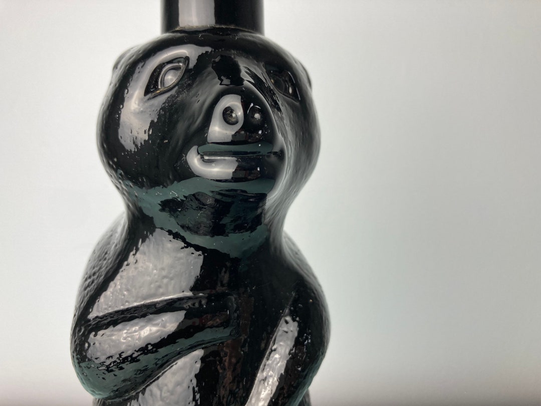 Vintage Bear Smirnoff Glass Bottle - Etsy