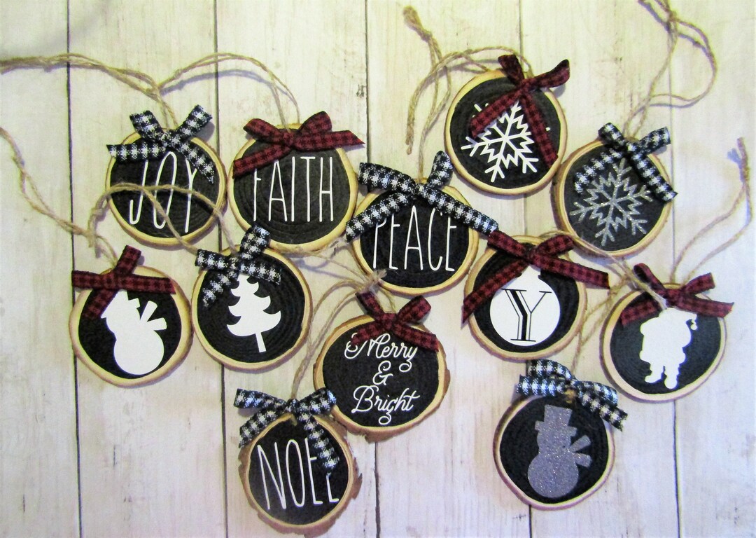 Black Series Wooden Ornaments, Christmas Ornaments, Gift Tag Ornaments ...