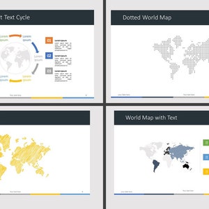 World Map Infographics Powerpoint Template | Professional PPTX ...