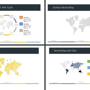 World Map Infographics Powerpoint Template Professional Powerpoint ...