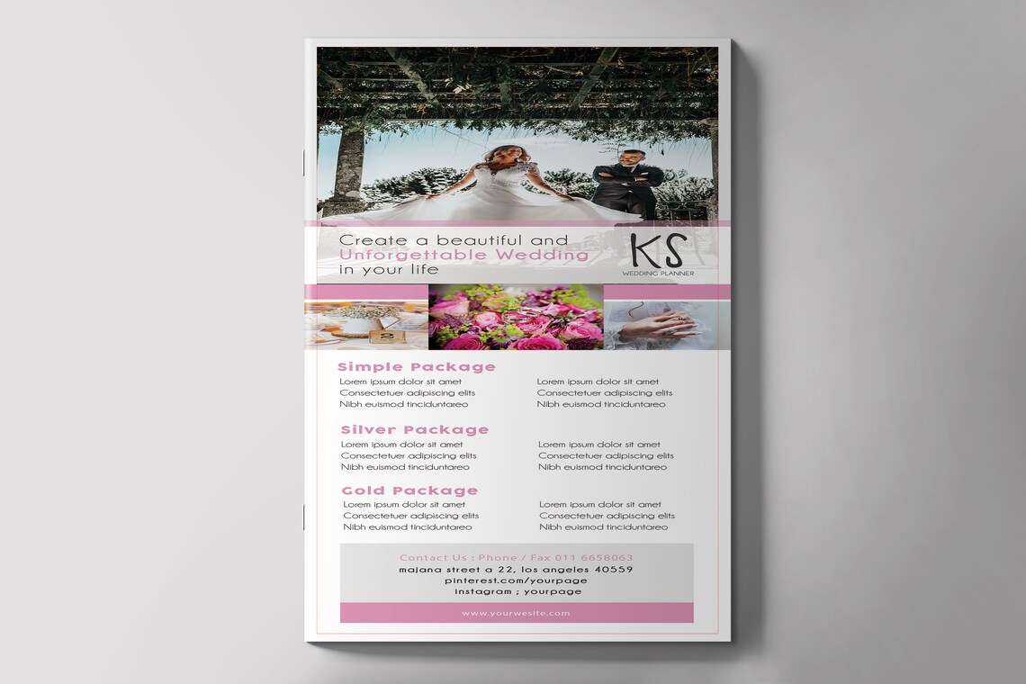 Wedding Planner Rack Card Template Event Planner Service Rack Card PSD ...