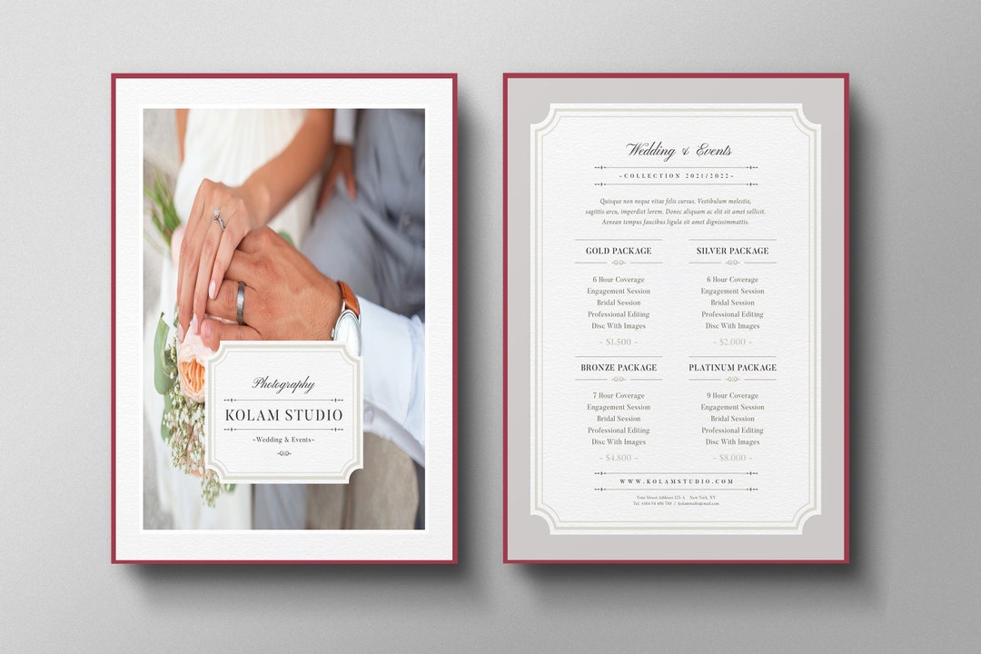 Price List Card Template PSD - Etsy