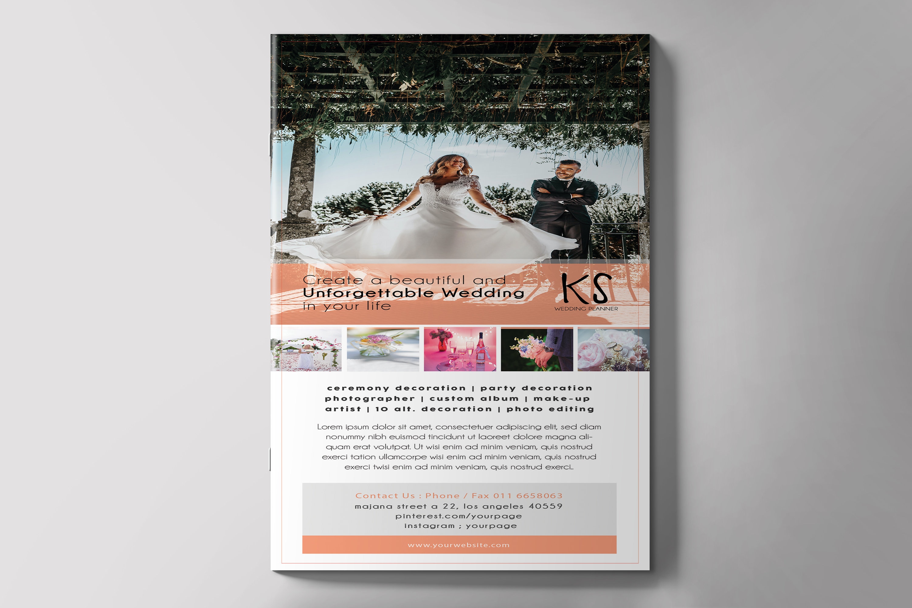 Wedding Planner Rack Card Template Event Planner Service Rack Card PSD ...