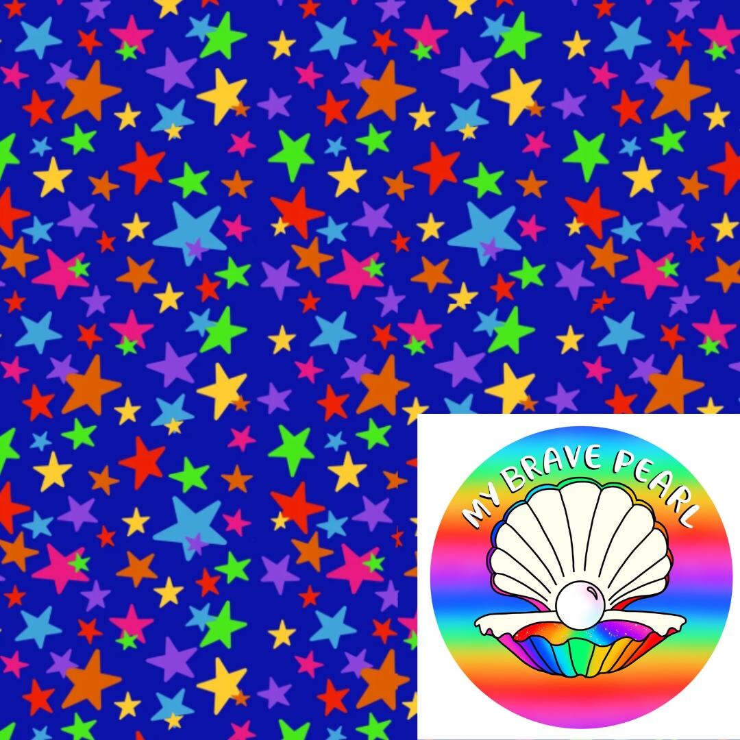 Rainbow Stars, Seamless Design, Instant Download, Digital Paper ...