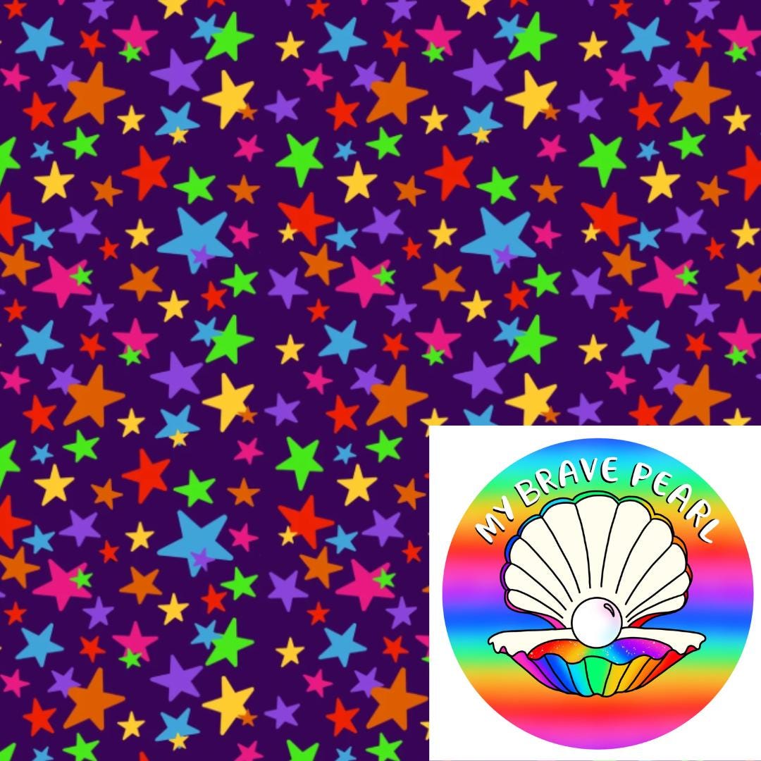 Rainbow Stars, Seamless Design, Instant Download, Digital Paper ...