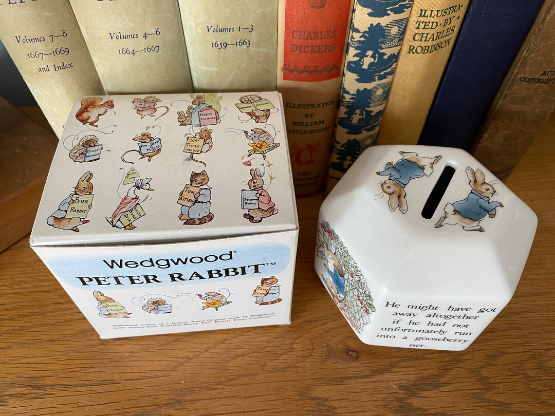 Delightful Wedgwood Child's Peter Rabbit Hexagonal Ceramic Money Box ...