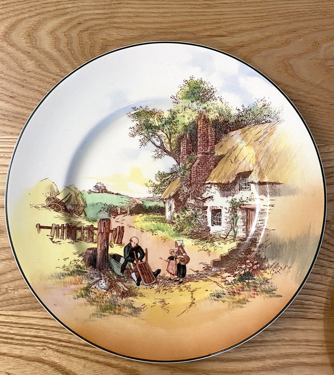 Royal Doulton Series Ware "rustic England" Large Plate Featuring a ...