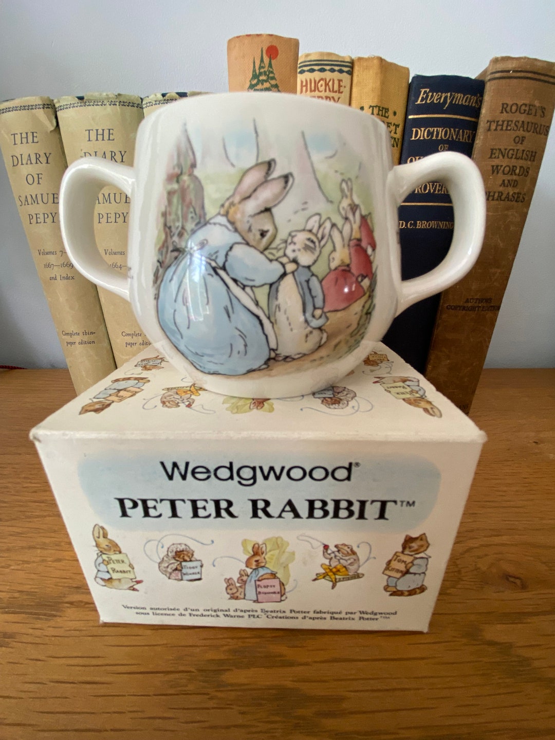 Vintage Wedgwood Peter Rabbit Two Handled Child's Mug, With Original ...