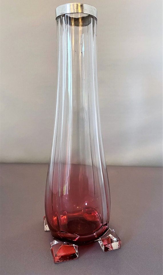 Antique Elegant Art Glass Vase | Etsy