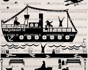 Pakjesboot Svg - Etsy