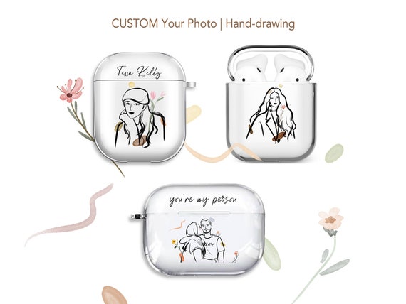 CUSTOM Illustrated Portrait Airpods Case Hand Drawing - Etsy