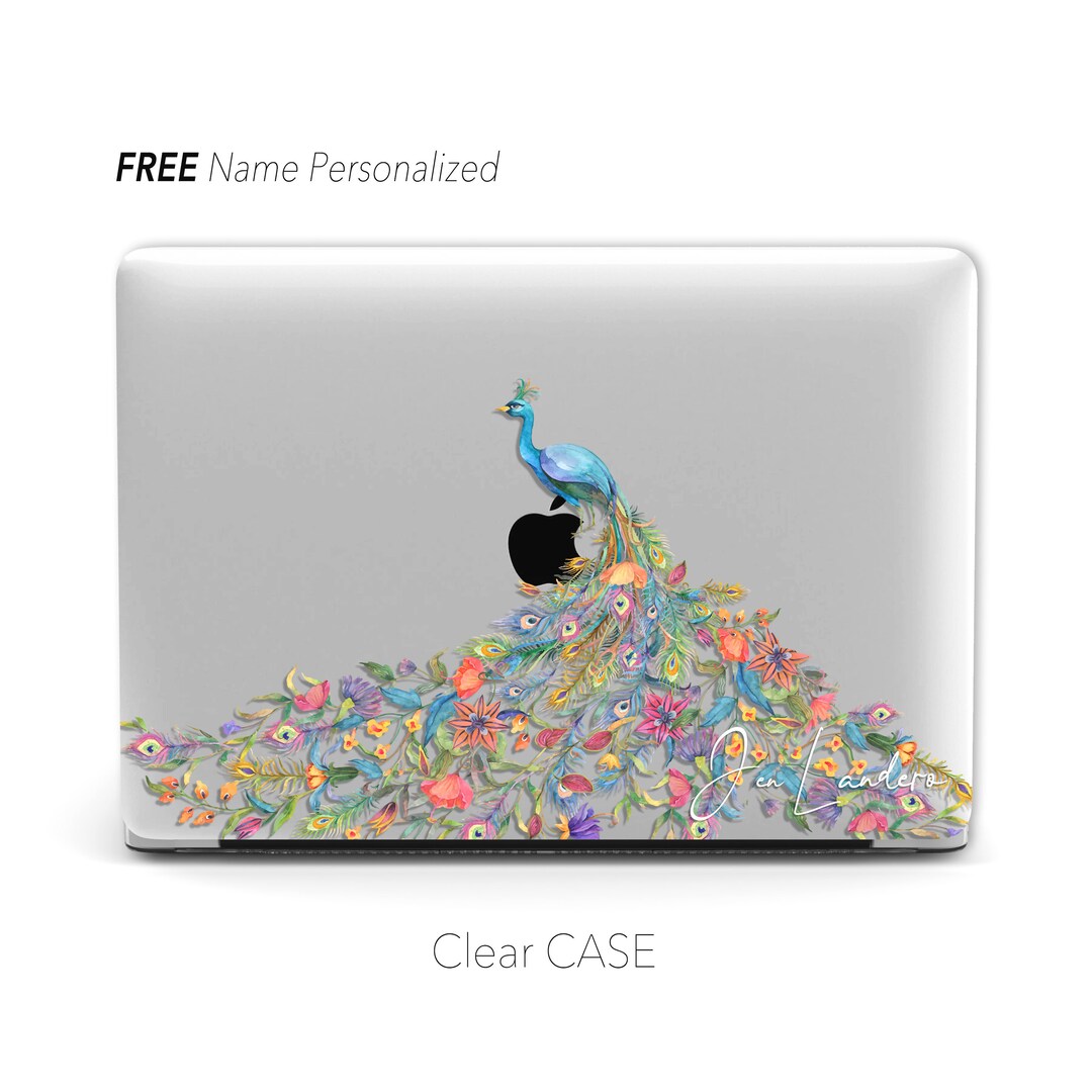Watercolor Peacock Clear MacBook Case, Matte Case | MacBook Air 13, Pro ...