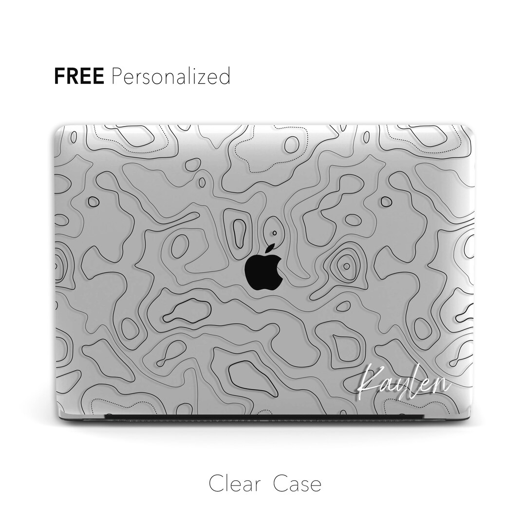 Abstract Line Map, Clear MacBook Case, Personalized Name Case | MacBook ...