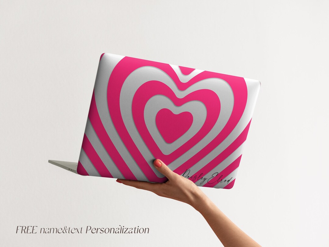 Personalized Pink 'heart Beat', Aesthetic Clear MacBook Case MacBook ...