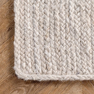 Extra Large Jute Rug in Warm White. Ecologic Jute and Herb Dye Rug ...