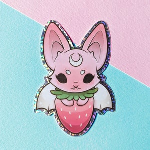 Shiny Holo Glitter Fruit Bat Stickers - Etsy