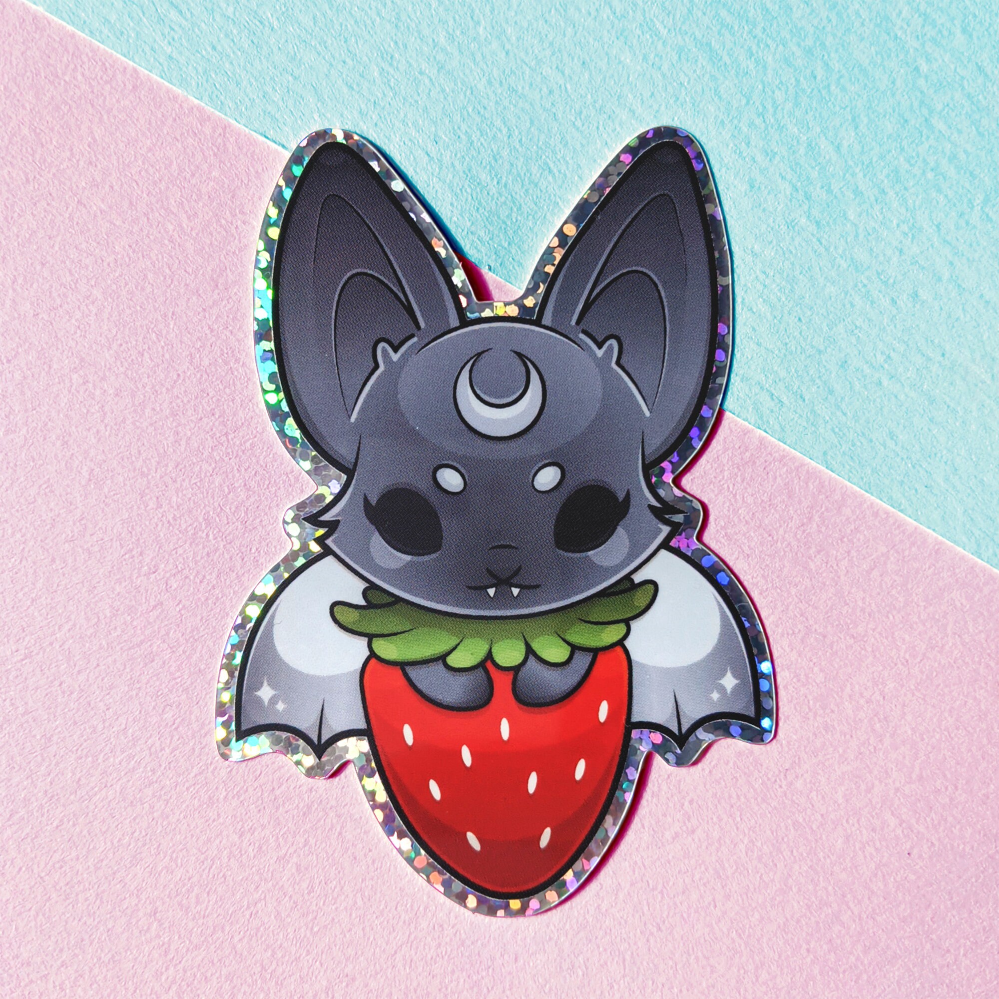 Shiny Holo Glitter Fruit Bat Stickers | Etsy
